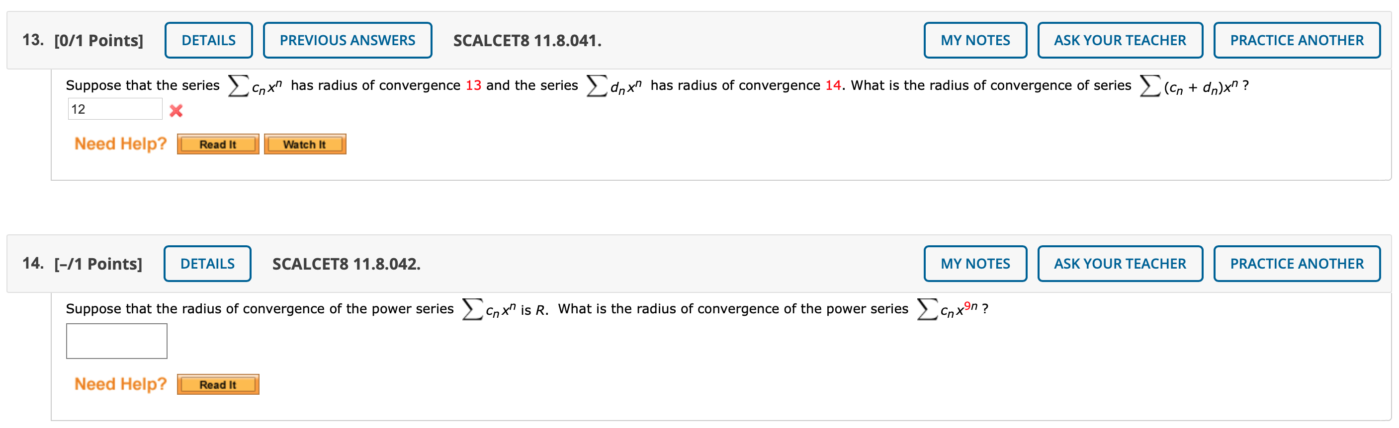 Solved 13. [0/1 Points] DETAILS PREVIOUS ANSWERS SCALCET8 | Chegg.com