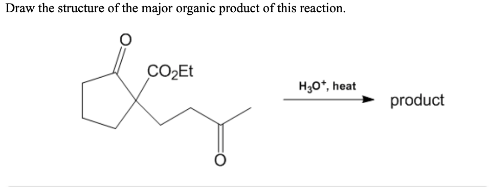 Solved Draw the structure of the major organic product of | Chegg.com