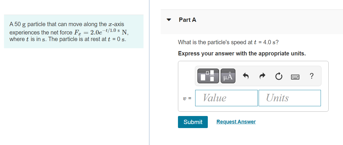 Solved A 50 g particle that can move along the x-axis | Chegg.com