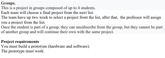 Solved Groups. This is a project in groups composed of up to | Chegg.com
