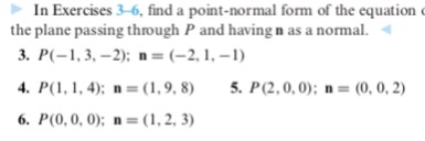 Solved Find a point-normal form of the equation the plane | Chegg.com