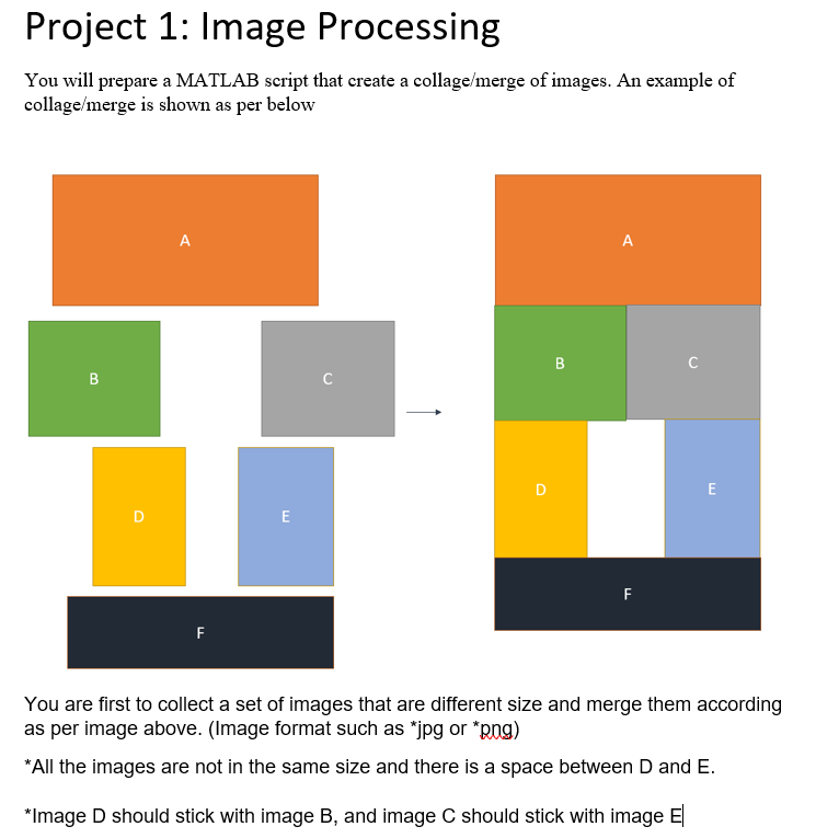 create a collage/merge of image with matlab code | Chegg.com