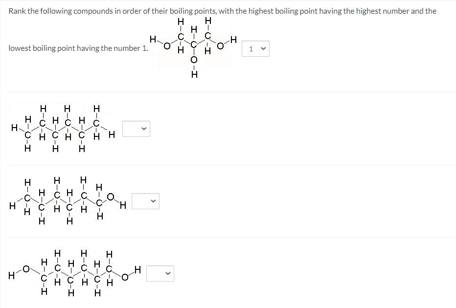 Solved Rank the following compounds in order of their | Chegg.com