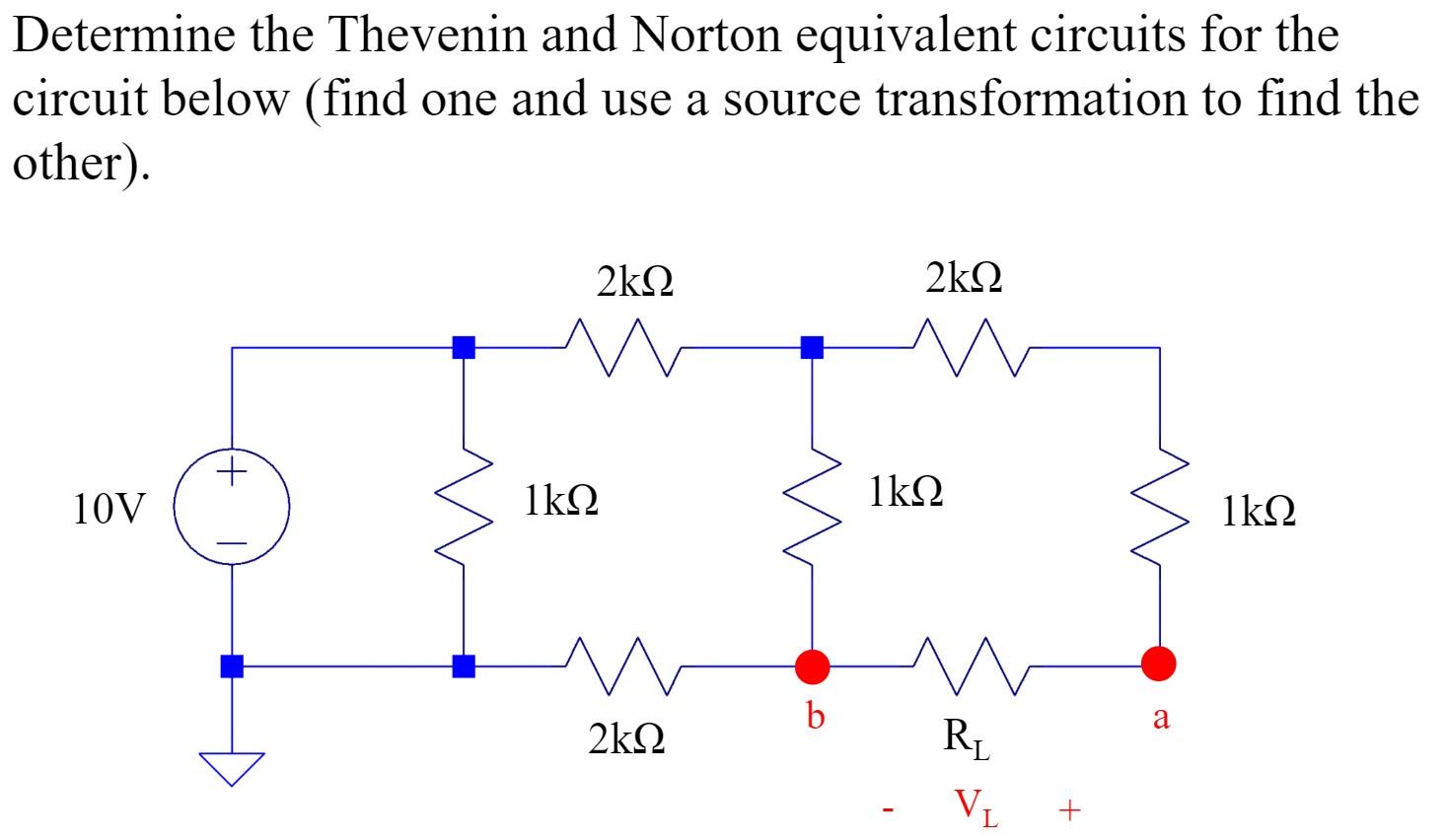 Solved Determine the Thevenin and Norton equivalent circuits | Chegg.com