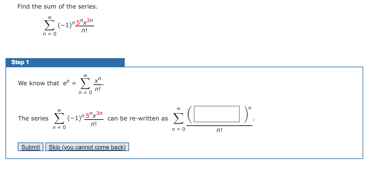 Solved Tutorial Exercise Use a Maclaurin series in this | Chegg.com Solved Tutorial Exercise Use a Maclaurin series in this | Chegg.com