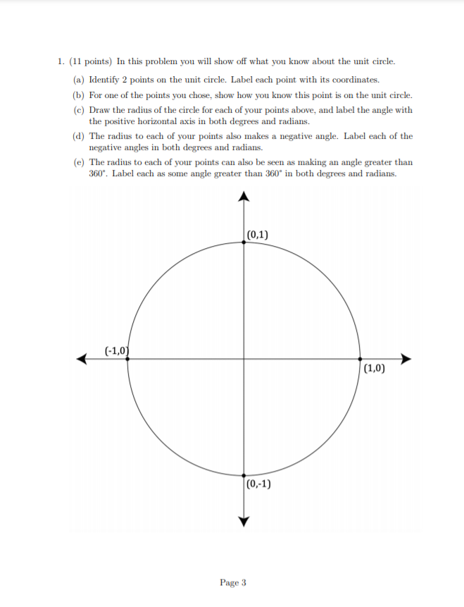 Solved 1. (11 points) In this problem you will show off what | Chegg.com