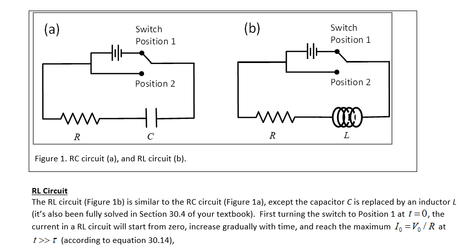 a. calculate the time constants for both RC and RL | Chegg.com