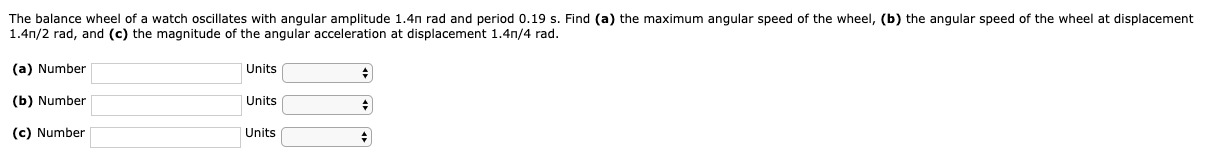 Solved The balance wheel of a watch oscillates with angular | Chegg.com