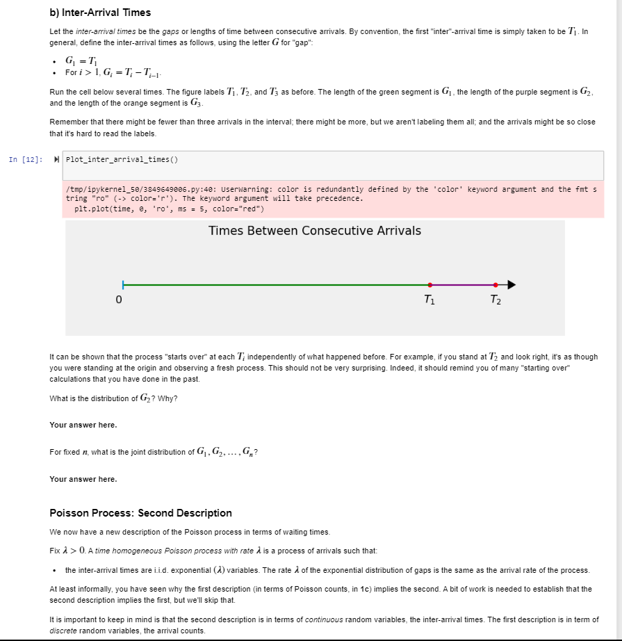 Section 2: Waiting Times The first description of the | Chegg.com