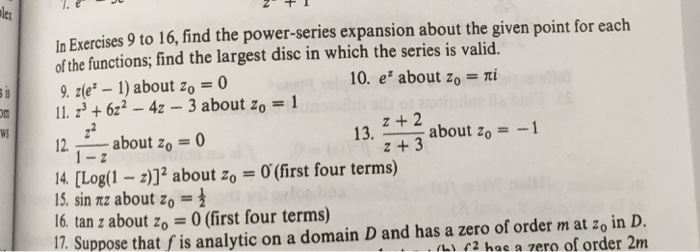 Solved 1. e le In Exercises 9 to 16, find the power-series | Chegg.com