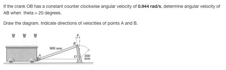 Solved If the crank OB has a constant counter clockwise | Chegg.com