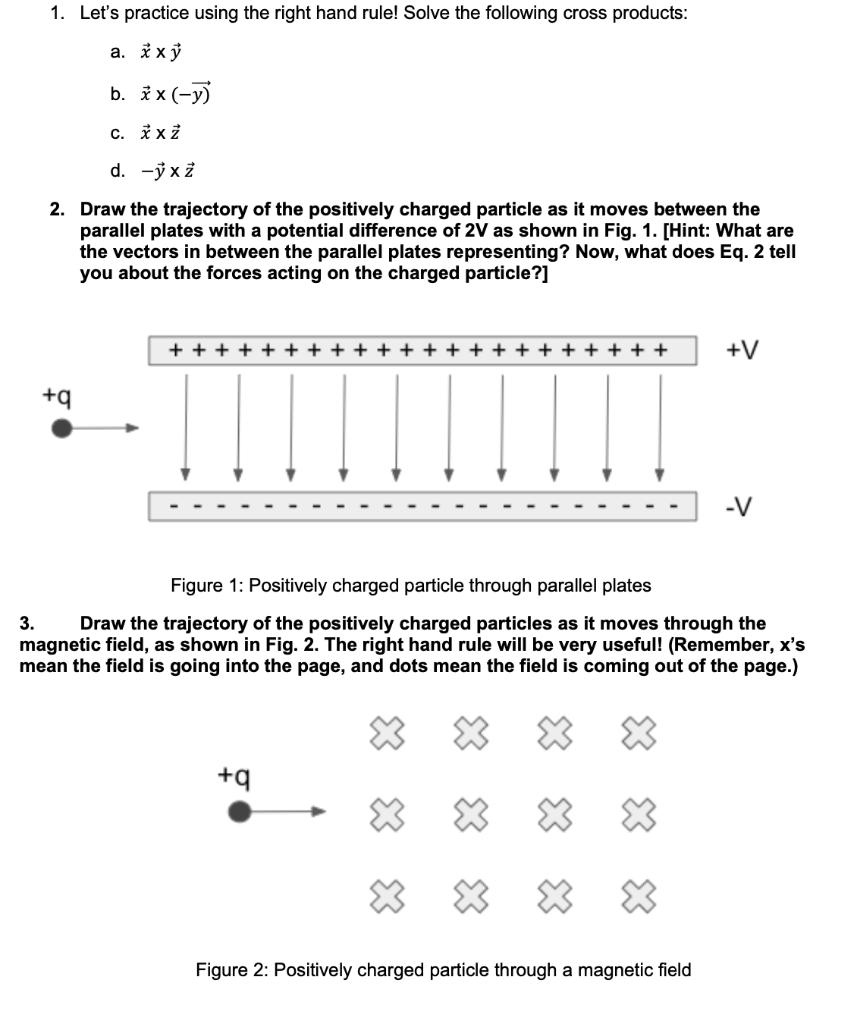 Solved 1. Let's practice using the right hand rule! Solve | Chegg.com