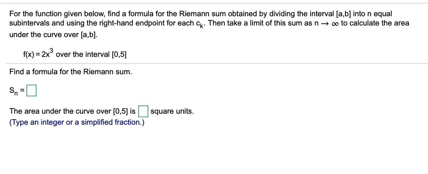 Solved For the function given below, find a formula for the | Chegg.com