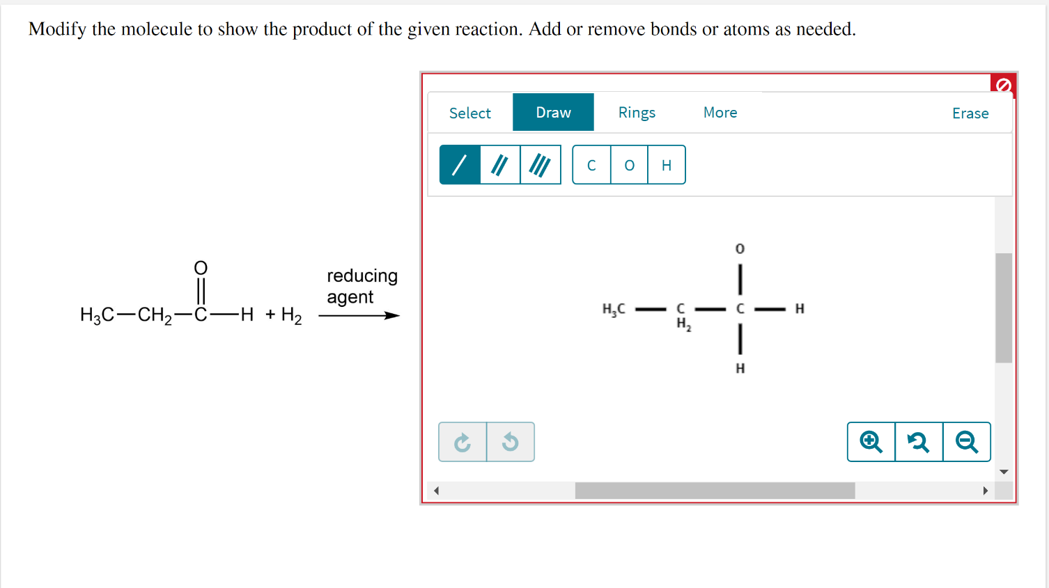Solved Modify The Molecule To Show The Product Of The Given