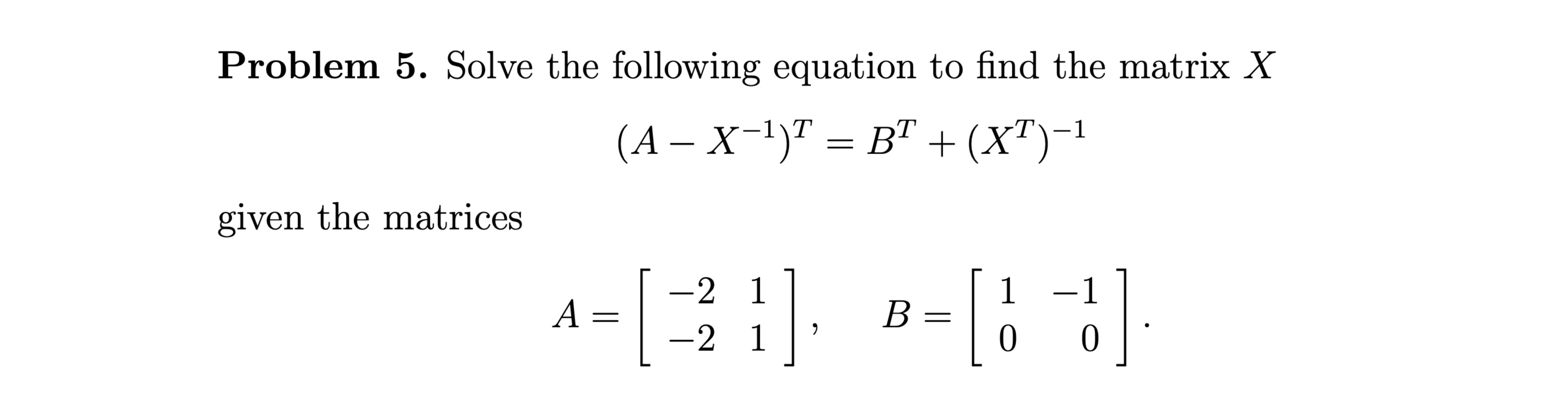 Solved Problem 5. ﻿Solve the following equation to find the | Chegg.com