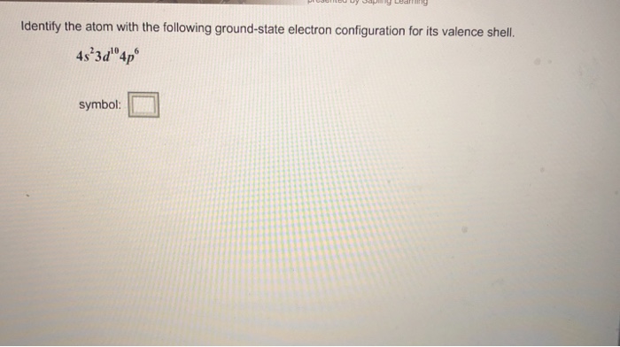 Solved Write The Corresponding Electron Configuration For