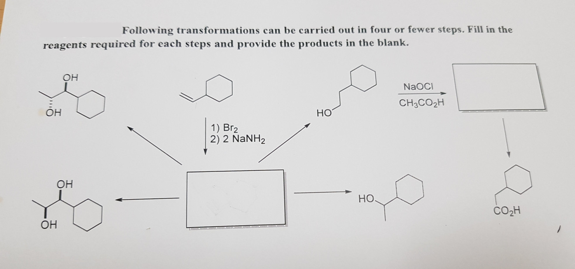 Solved Following transformations can be carried out in four | Chegg.com
