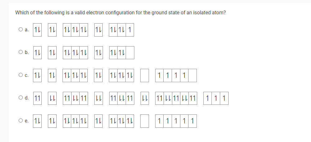 Solved Below is an arrows in boxes notation of electronic | Chegg.com