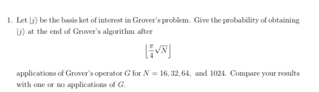 Solved The problem is related to quantum computation and | Chegg.com
