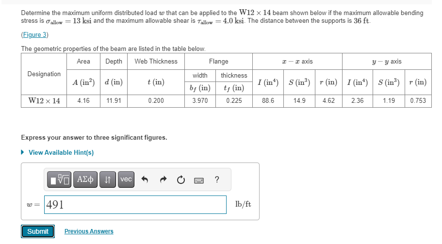 Determine the maximum uniform distributed load w | Chegg.com