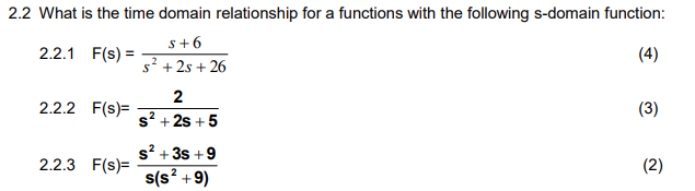 Solved 2.2 What is the time domain relationship for a | Chegg.com