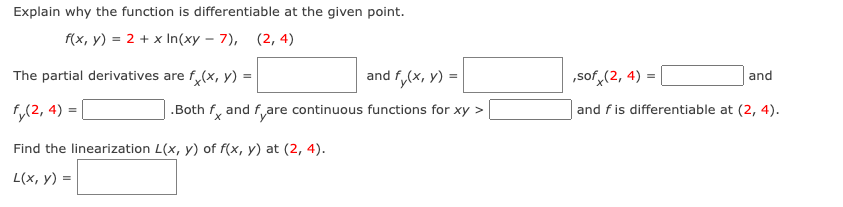 Solved Explain why the function is differentiable at the | Chegg.com