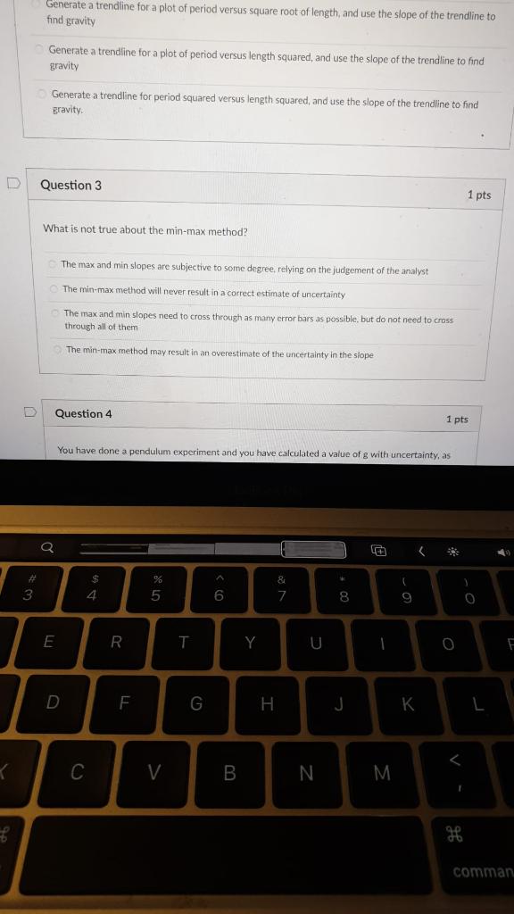 Solved Generate a trendline for a plot of period versus | Chegg.com