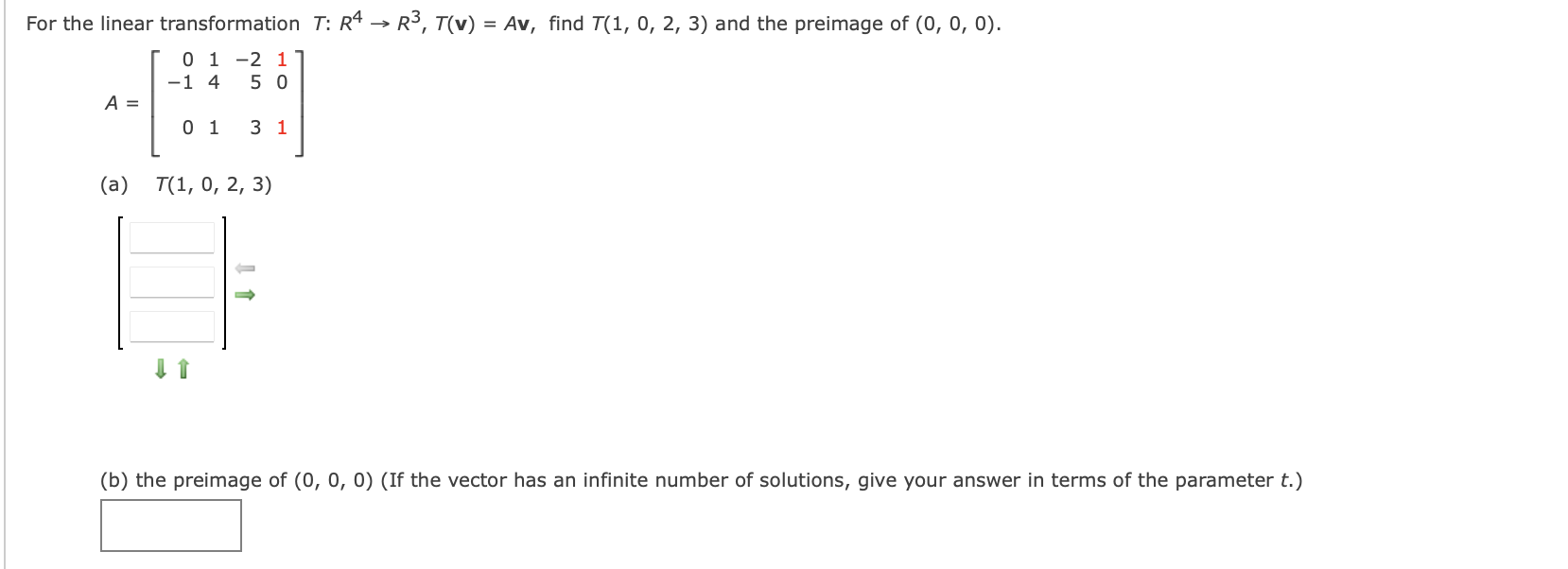 Solved Use the function to find the image of v and the | Chegg.com