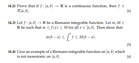 Solved 4.2) Prove that if f:[a,b]→R is a continuous | Chegg.com