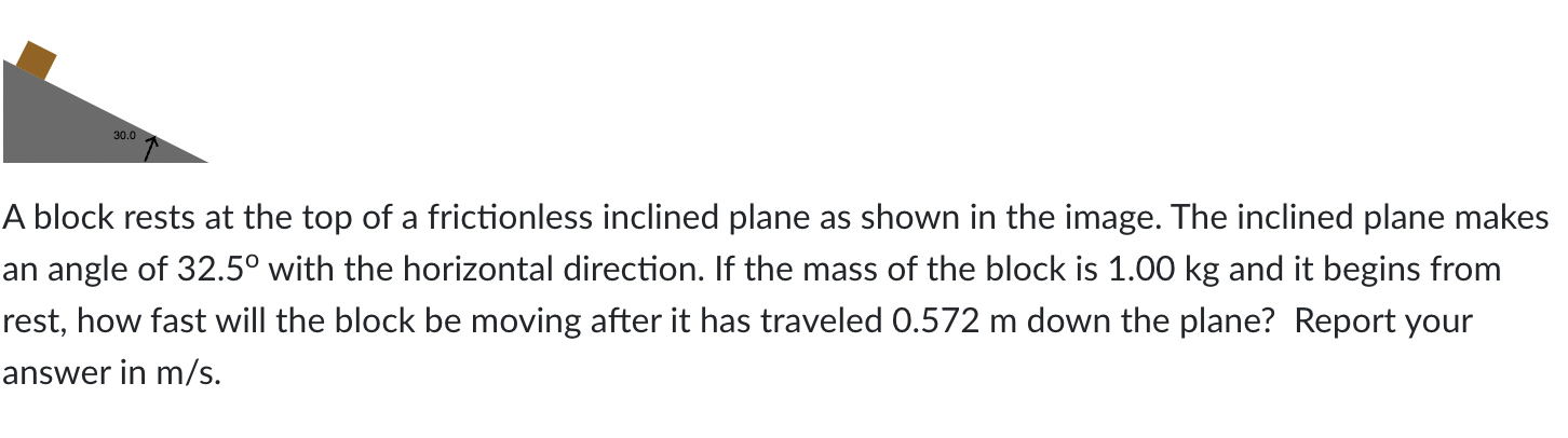 Solved A block rests at the top of a frictionless inclined | Chegg.com