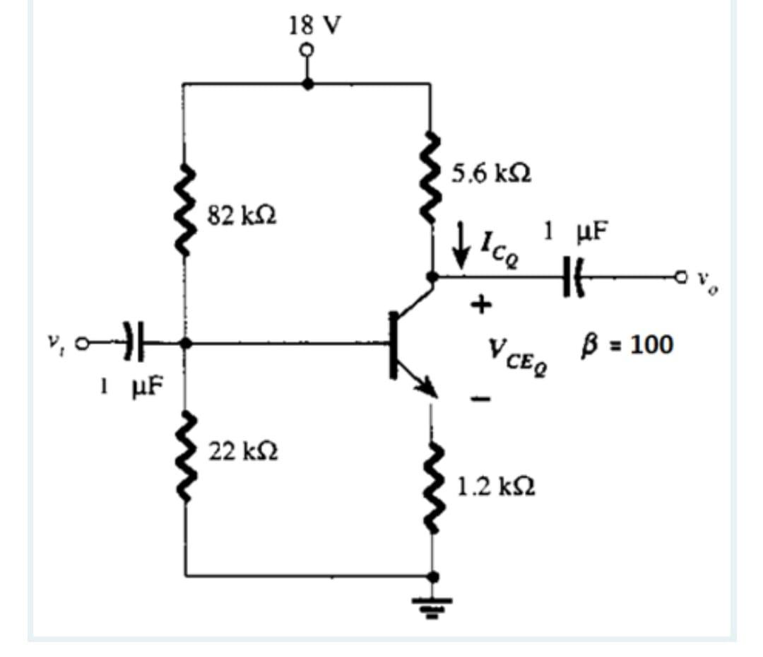 Solved Determine the values of Ic, Ib, Ie, and Vce by the | Chegg.com