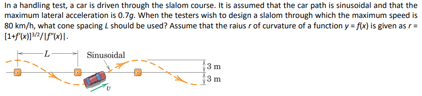 Solved In a handling test, a car is driven through the | Chegg.com
