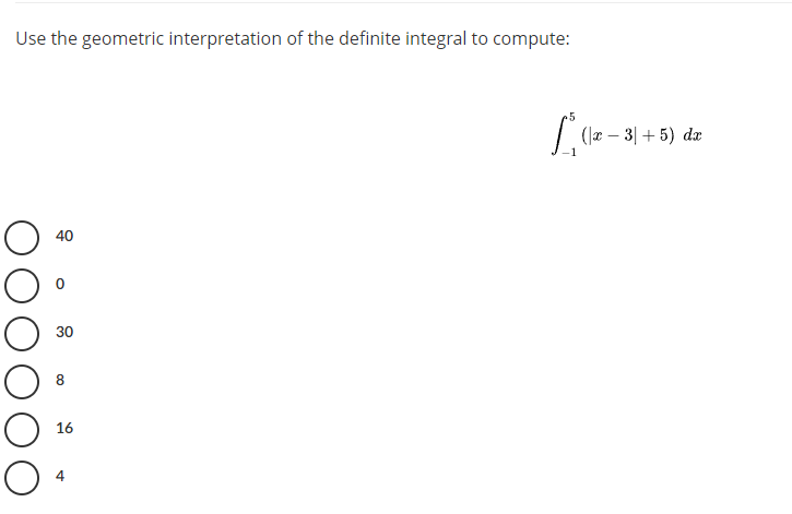 Solved Use the geometric interpretation of the definite | Chegg.com