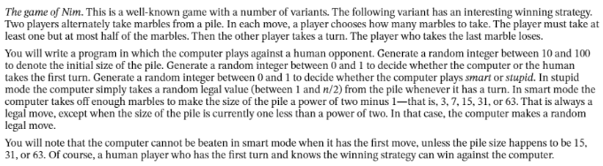 Solved The game of Nim. This is a well-known game with a | Chegg.com