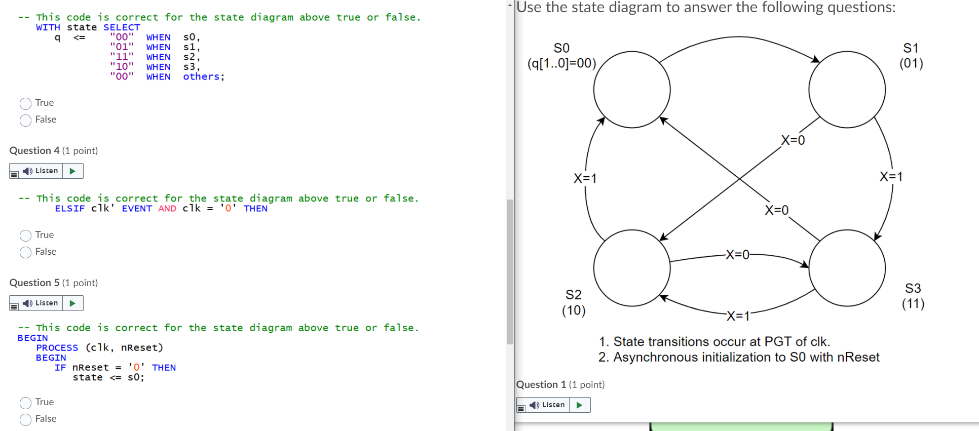 Solved Use the state diagram to answer the following | Chegg.com