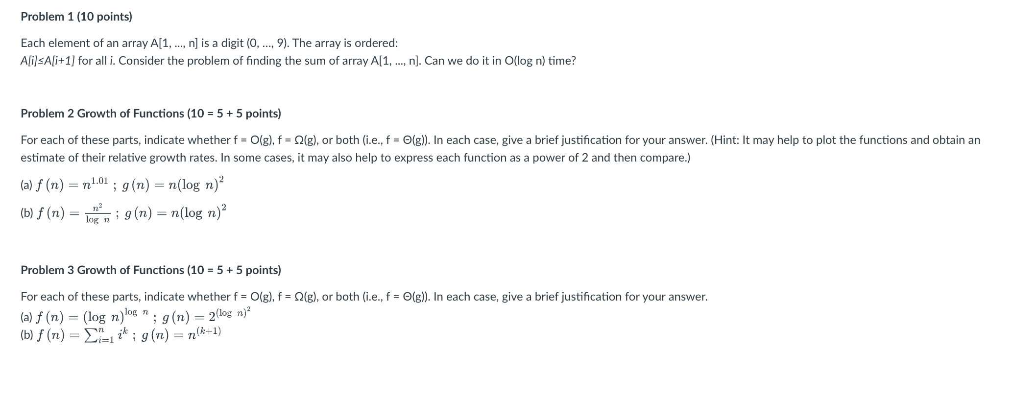 Solved Problem 1 (10 points) Each element of an array | Chegg.com