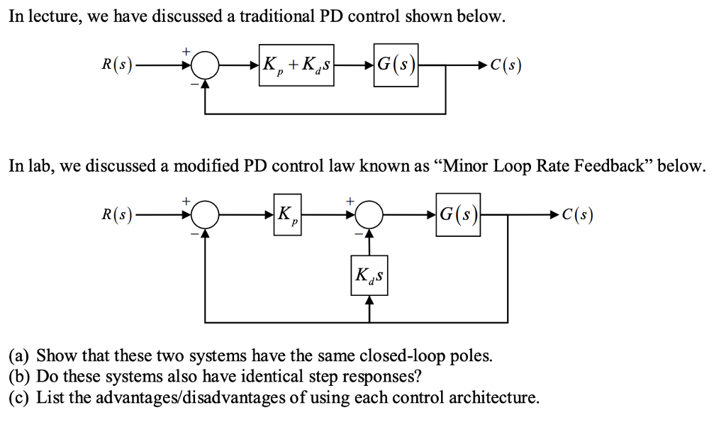 Solved In lecture, we have discussed a traditional PD | Chegg.com