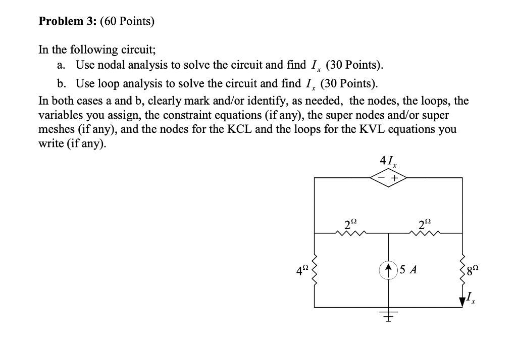 Solved In the following circuit; a. Use nodal analysis to | Chegg.com