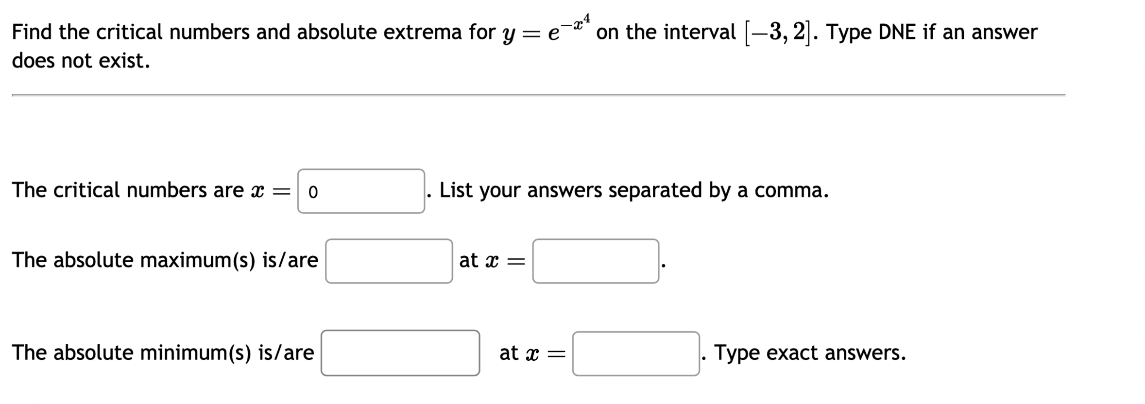 Solved Find the critical numbers and absolute extrema for | Chegg.com