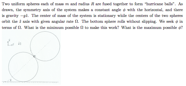 Two uniform spheres each of mass m and radius R are | Chegg.com