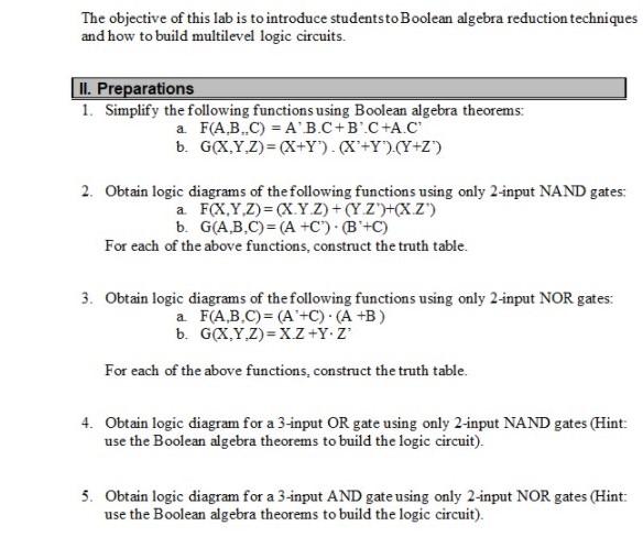 Solved The objective of this lab is to introduce students to | Chegg.com