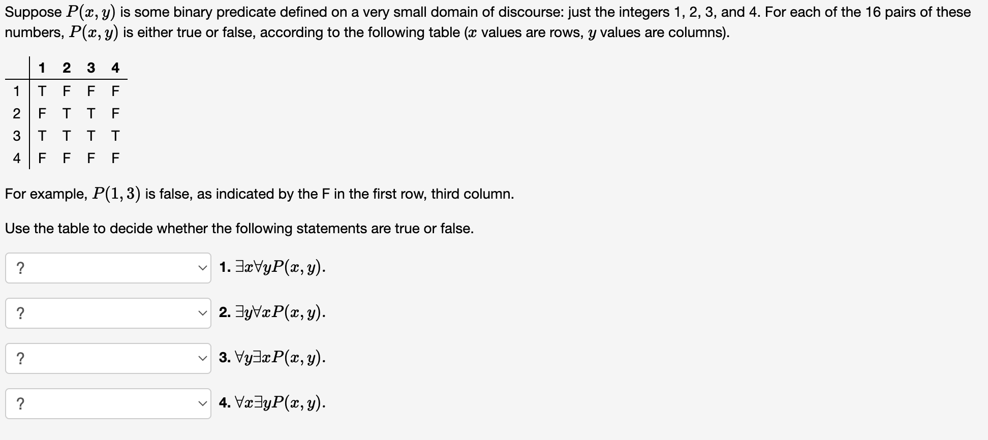 Solved Suppose Pxy Is Some Binary Predicate Defined On A 