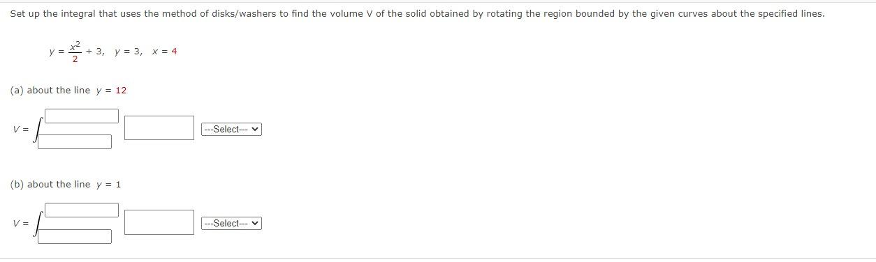 Solved Set up the integral that uses the method of | Chegg.com