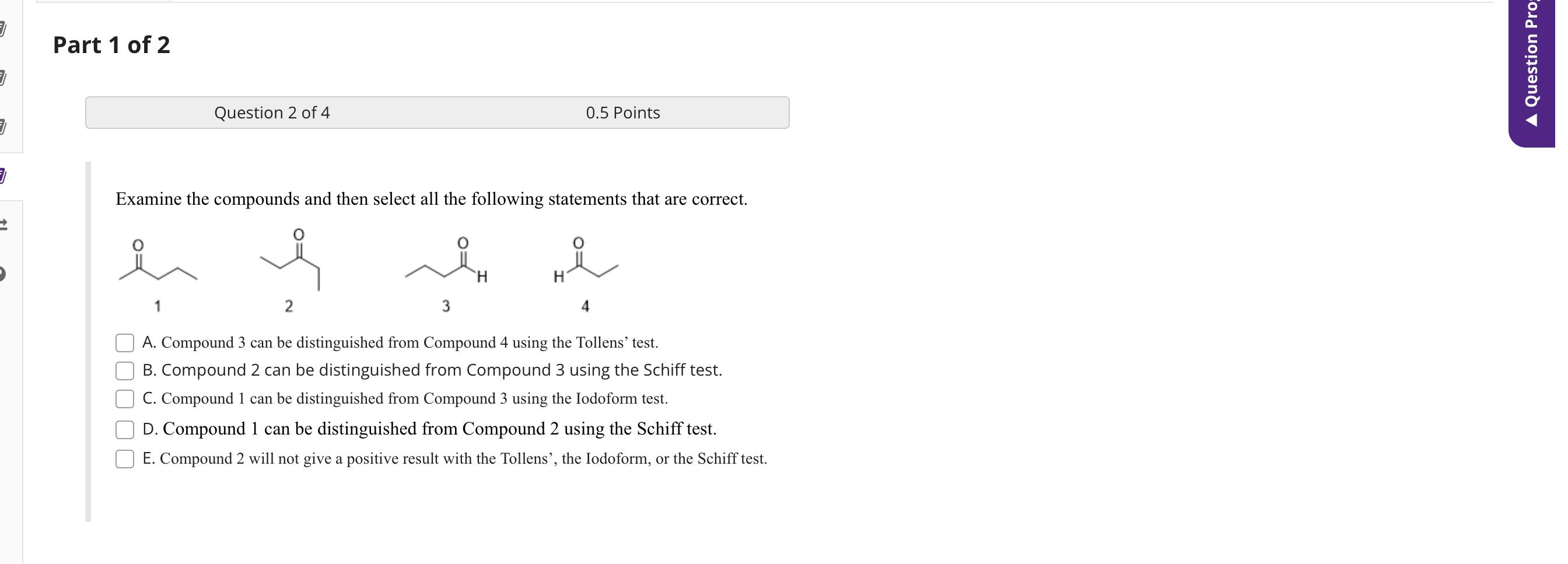 Solved Examine the compounds and then select all the | Chegg.com