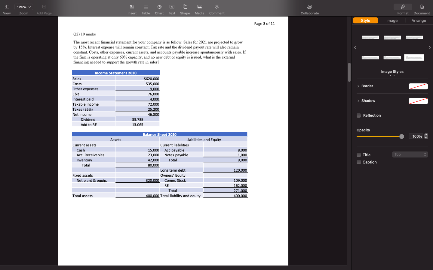 Solved IN 125% + 05 НА E 69 9 View Zoom Add Page Insert | Chegg.com