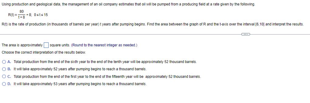 Solved Using production and geological data, the management | Chegg.com