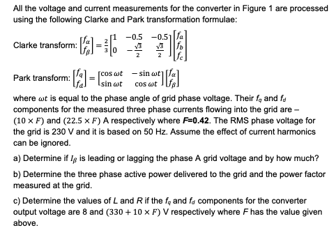 All the voltage and current measurements for the | Chegg.com