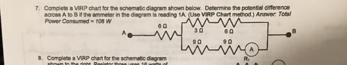 Solved Complete a VIRP chart for the schematic diagram shown | Chegg.com