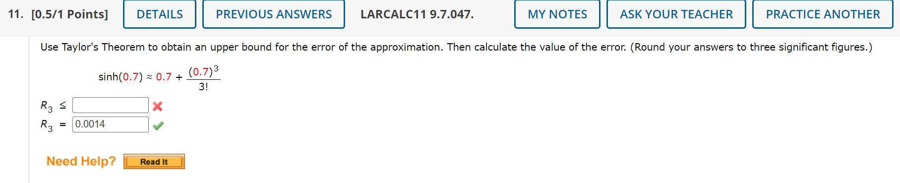 Solved Use Taylor's Theorem to obtain an upper bound for the | Chegg.com