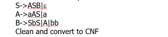Solved S->ASB| ∣ε A->aASla B->SbS|A|bb Clean and convert | Chegg.com